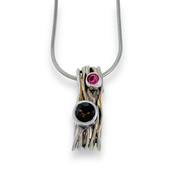 Baroni | Jewelry | Smoky Quartz Pink Crystal Necklace Italy Baroni ...